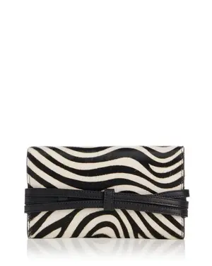 Moschino Tie Me Calf Hair Clutch