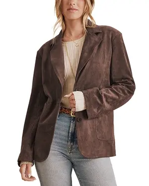 Splendid Ryder Faux Suede Blazer - Java