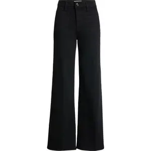 FRAME Le Slim Palazzo High Waist Wide Leg Jeans - Black