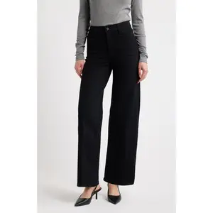 FRAME Le Slim Palazzo High Waist Wide Leg Jeans - Black