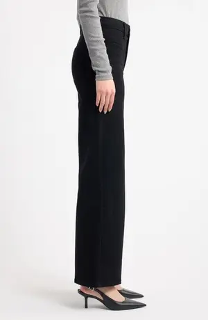 FRAME Le Slim Palazzo High Waist Wide Leg Jeans - Black