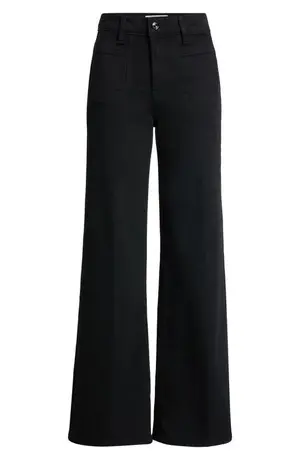 FRAME Le Slim Palazzo High Waist Wide Leg Jeans - Black