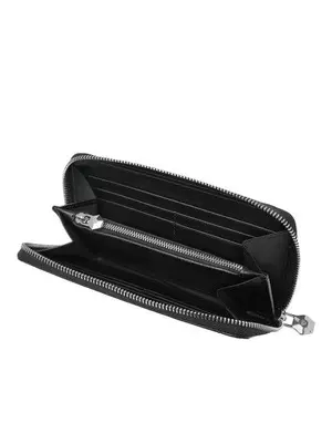 Philipp Plein Croco Embossed Round Zip Wallet