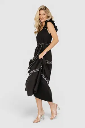 BALTIC BØRN Elisa Embroidered Midi Dress