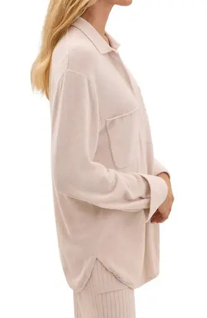 Barefoot Dreams Cozychic Ultra Lite Patch Pocket Shacket - Sand Dune
