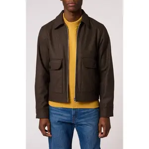 Paul Smith Wool Blend Harrington Jacket - Brown