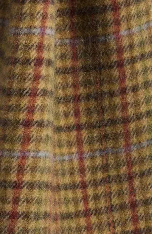GANNI Mini Check Plaid Wool Scarf
