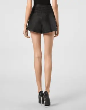 Philipp Plein Leather Shorts