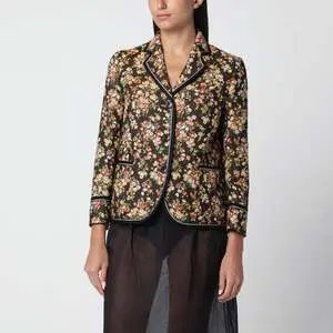 Dries Van Noten Floral Gobelin Blazer - Brown