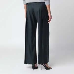 Victoria Beckham Ethel Trousers In Swamp Virgin Wool