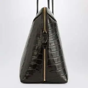 TOTEME Garderob Dark Chocolate Leather Tote Bag