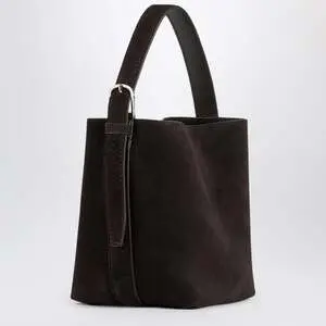 TOTEME Small Espresso Suede Tote Bag