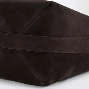 TOTEME Small Espresso Suede Tote Bag