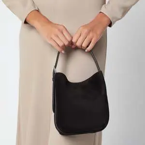 TOTEME Small Espresso Suede Tote Bag - Brown