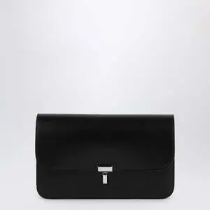 TOTEME Leather Clutch Bag With T-lock Closure - Black