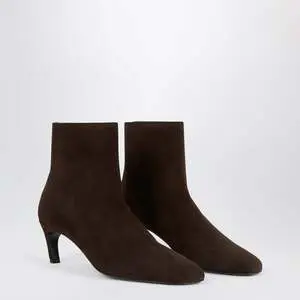 TOTEME Suede Ankle Boots - Brown