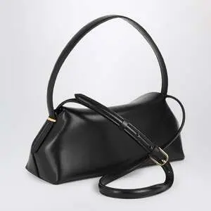 TOTEME T-lock Leather Shoulder Bag - Black