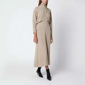 TOTEME Fawn Slouch Waist Long Dress - Brown