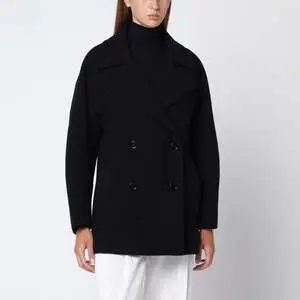 TOTEME Cocoon Fit Caban In Wool Blend - Black