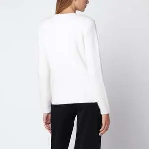 TOTEME Ecru Crew-neck Sweater In Silk And Cashmere Blend