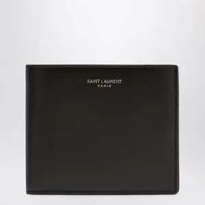 Saint Laurent East/west Brown And Burgundy Leather Wallet - Black