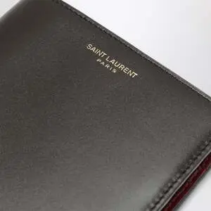 Saint Laurent East/west Brown And Burgundy Leather Wallet