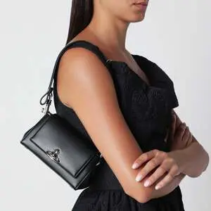 VIVIENNE WESTWOOD Hazel Small Faux Leather Shoulder Bag - Black