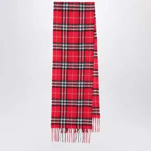 Burberry Check Cashmere Scarf - Red