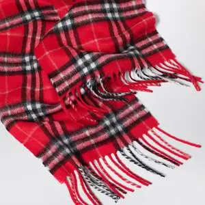 Burberry Check Cashmere Scarf - Red