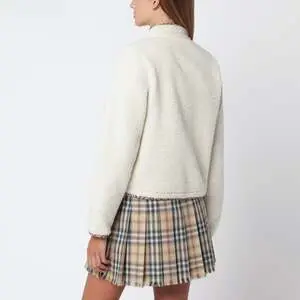 Burberry Cropped Jacket In Wool And Cashmere Blend