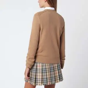 Burberry Caramel Crew-neck Cashmere Sweater