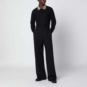 Burberry Long-sleeved Cotton Polo Shirt