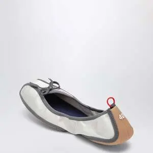 Balenciaga Ivory/grey Ballet Sneakers In Technical Fabric