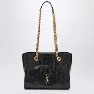 Saint Laurent Niki Small Leather Shopping Bag - Black