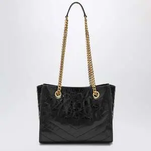 Saint Laurent Niki Small Leather Shopping Bag - Black