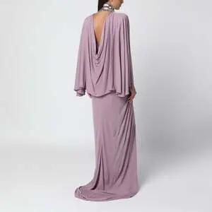 Valentino Garavani Mauve Pink Draped Long Dress