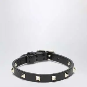 Valentino Garavani Rockstud Leather Bracelet - Black