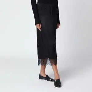 ANINE BING Shelby Silk Satin Skirt