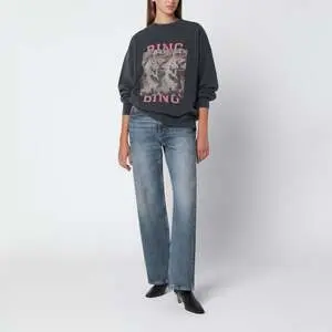 ANINE BING Washed Miles Tiger Bing Cotton Sweatshirt