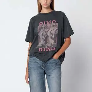 ANINE BING Washed Cade Cotton T-shirt - Black