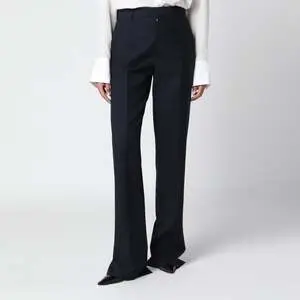 Bottega Veneta Midnight Shetland Wool Trousers - Blue