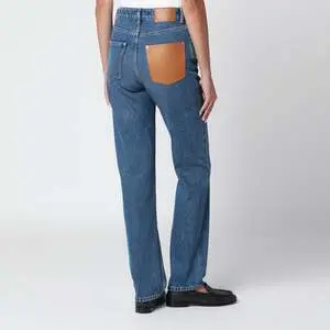 Bottega Veneta Jeans With Leather Pocket, Medium