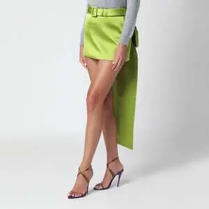 SELF-PORTRAIT Satin Miniskirt With Bow