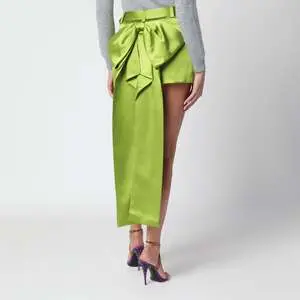 SELF-PORTRAIT Satin Miniskirt With Bow