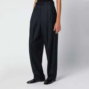 Givenchy Navy Pinstripe Wool Trousers