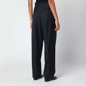 Givenchy Navy Pinstripe Wool Trousers