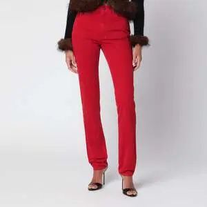Chloé Berry Cotton Denim Jeans - Red