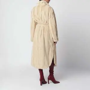 THE FRANKIE SHOP Belted Faux Fur-effect Coat