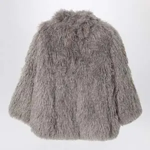 DOUUOD Taupe Faux Fur-effect Coat