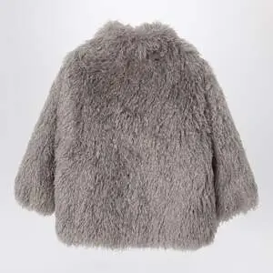 DOUUOD Taupe Faux Fur-effect Coat